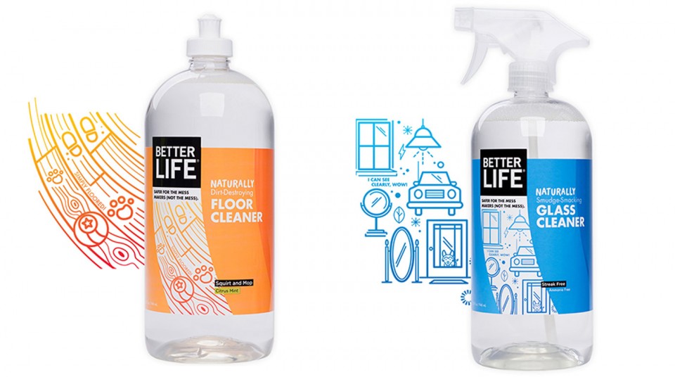 New Branding and Package Design for Better Life Cleaning Products