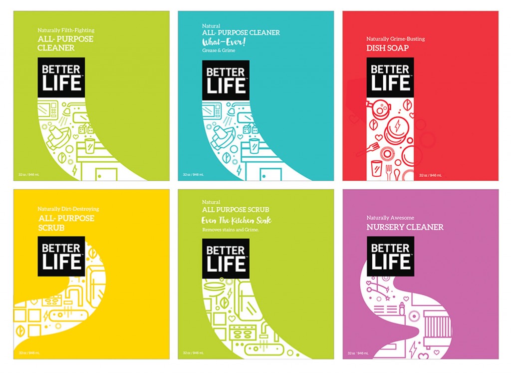 New Branding and Package Design for Better Life Cleaning Products