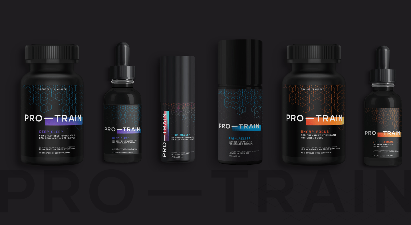 Pro-Train | CBD Branding & Packaging Design | Atomicdust